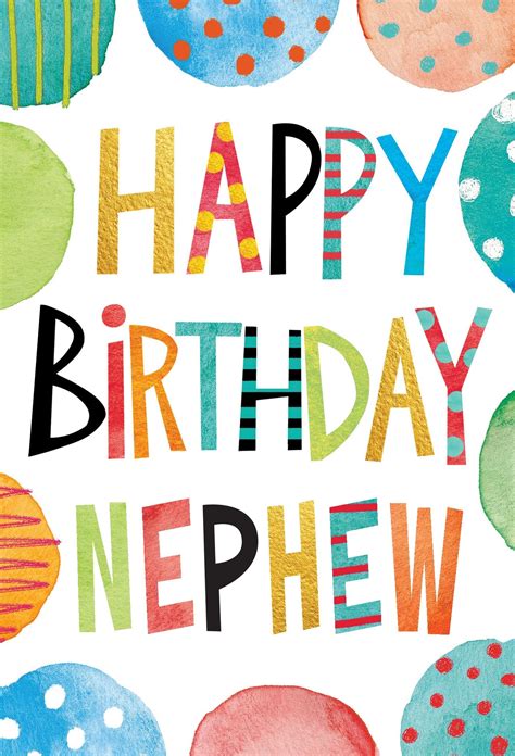 Birthday Nephew Card Text And Circles Artofit