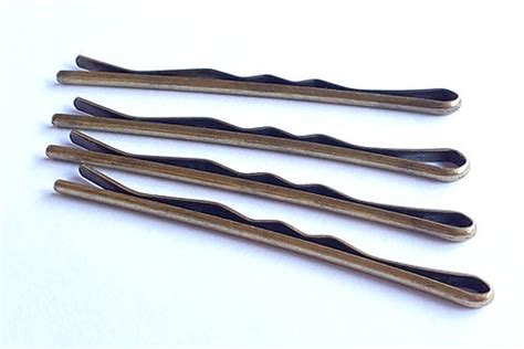 Antique Bronze Coloured BRASS Bobby Pin Pack Tesla Chic