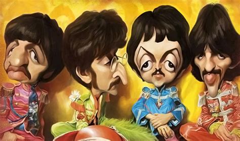The Beatles Sgt Pepper Caricatures Art Des Beatles Beatles Band