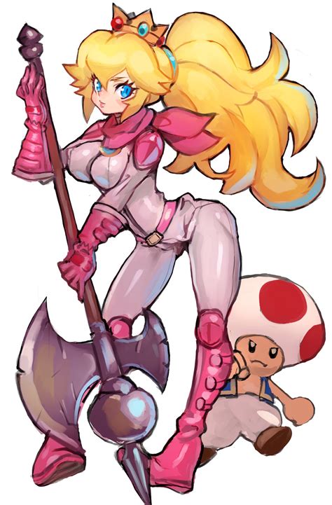 Princess Peach Toad Red Toad And Biker Peach Mario And More Drawn By Dakusuta Danbooru