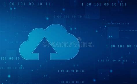 2d Illustration Of Cloud Computing Digital Cloud Computing Concept Background Stock