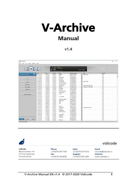 V Archive Manual En V14 Pdf Installation Computer Programs