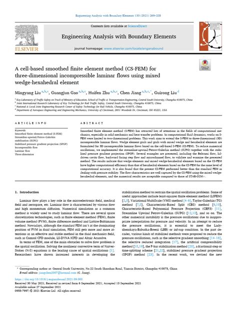 A Cell Based Smoothed Finite Element Method Cs Fem For Three Dimensional Incompressible