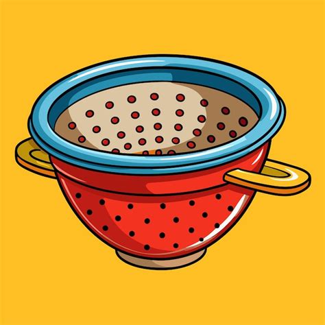 Un Dessin Dun Tamis De Pastèque Et Dune Cuillère Vecteur Premium