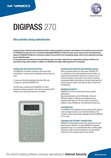 Digipass 270 Vasco