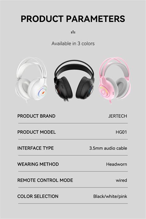 Jertech Hg01 Gaming Headset Immersive Audio Experience Jertech Hg01 Gaming Headset Immersive Audio Experience