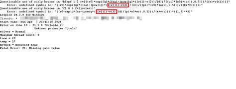 simulation how to solve the ltspice error questionable use of curly
