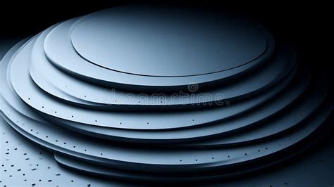 Abstract Blue Circular Layered Design Stock Illustration Illustration Of Rendering Concept