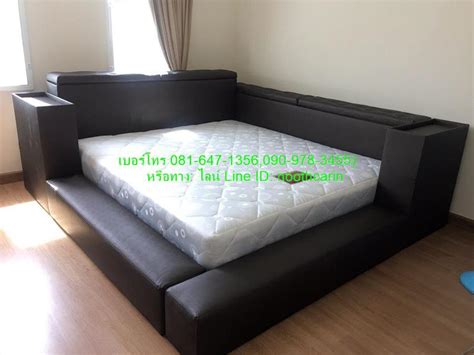 เตียงดีไซน์ด้านข้างเก็บของได้พร้อมที่นอน 6 ฟุต 26900 ส่งฟรีทั่วประเทศเก็บเงินปลายทาง Ennxo