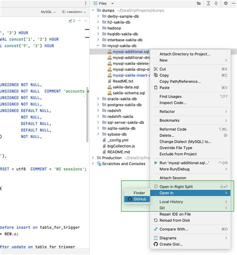 Manage Projects Hosted On GitHub DataGrip Documentation