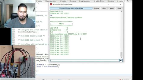 Freertos Running On Stm32 Project Rtc Led Controller And User Interface Youtube
