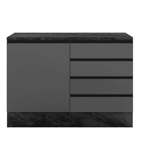 Gabinete De Cozinha 120cm Grafite Merey Shop Jm Em Promoção Ofertas Na Americanas