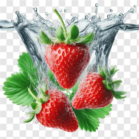 투명한 배경에 물이 튀는 빨간색 맛있는 딸기의 3d 이미지 물 튀김에 빨간색 맛있는 딸기의 3d 이미지 투명한 배경에 튀김 Png 일러스트 및 이미지 에 대한 무료