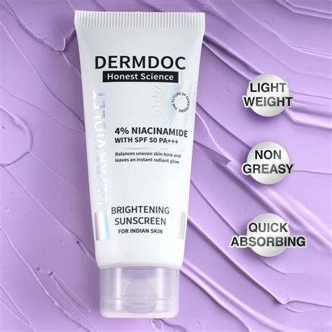 Buy Dermdoc 4 Niacinamide With Spf 50 Pa Brightening Sunscreen