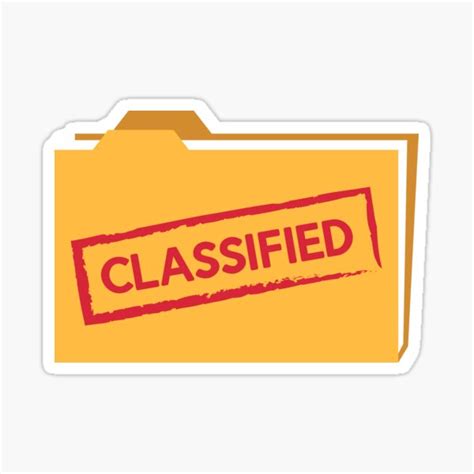 Classified File Folder Sticker For Sale By Karissa Harbridge 2024