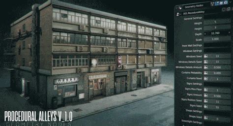 建筑生成器procedural Alleys 【赞助群资源】 Blender布的