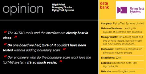 Test Experts Select Xjtag As Best Boundary Scan System