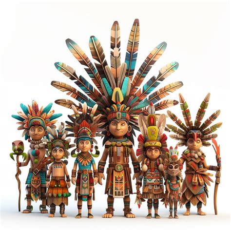premium photo 3d cartoon fantasy native indian apache isolated on white