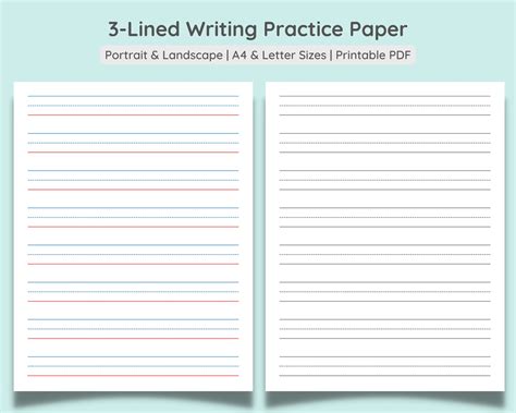 Lined Writing Practice Paper