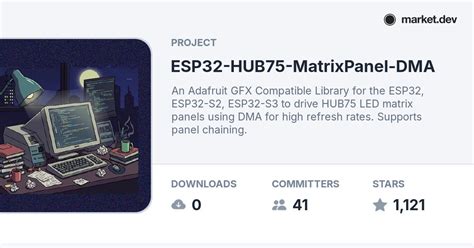 esp32 hub75 matrixpanel dma ecosystem directory market dev