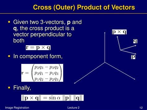 ppt csci 6971 image registration lecture 2 vectors and matrices