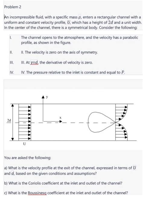 Solved Problem 2 An Incompressible Fluid With A Specific