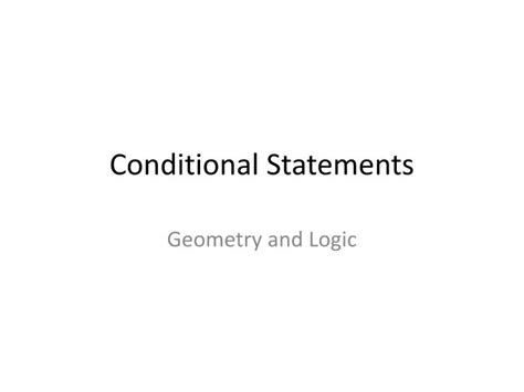 PPT Conditional Statements PowerPoint Presentation Free Download ID