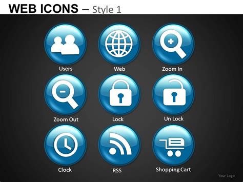web icons style 1 powerpoint presentation slides db templates