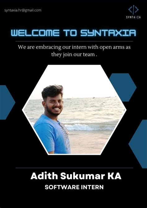 Adith Sukumar Ka On Linkedin Syntaxialearning Newbeginnings