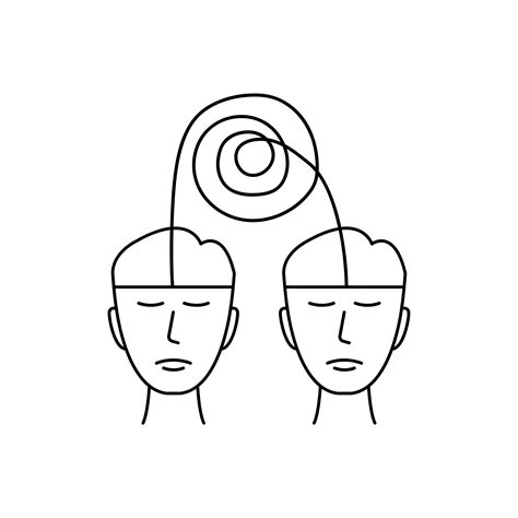 Premium Vector Broken Human Communication Like Two Thin Line Face
