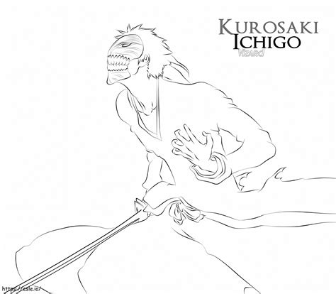 Ichigo Kurosaki Vizard Coloring Page