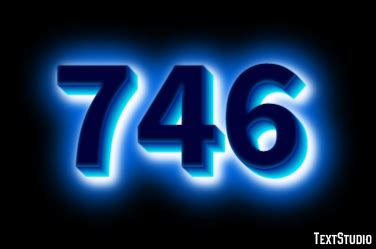 746 Text Effect And Logo Design Number