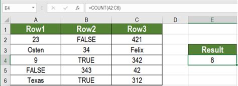 Excel Formula Count Cells That Contain Numbers