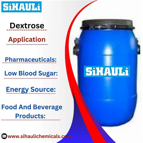 Technical Grade Dextrose Glucose Chemicals 25 Kg Grade Food Grade