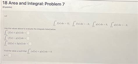 solved 18 ﻿area and integral problem 7 8