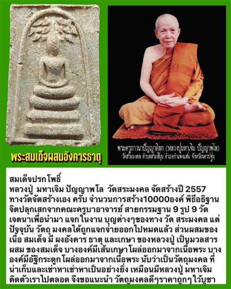 พระสมเด็จปรกโพธิ์ ผสมอังคารธาตุ หลวงปู่มหาเจิม 2 คลังพระเครื่องออนไลน์ พระเครื่อง พระแท้