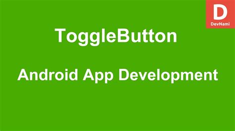 Android Togglebutton Example Youtube