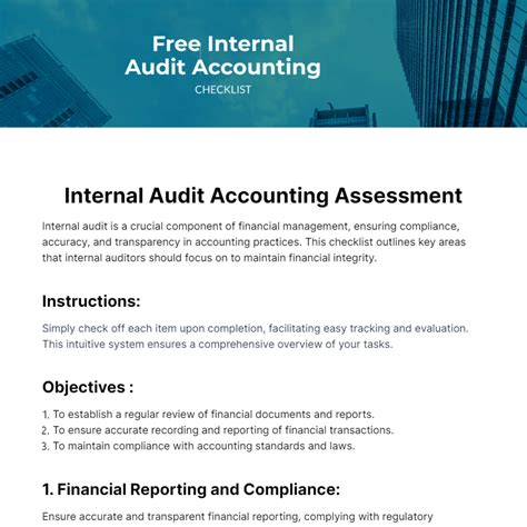Free Accounting Checklist Templates Editable And Printable