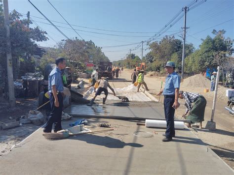 နတ်တလင်းမြို့၌ ၂၀၂၄ ၂၀၂၅ ဘဏ္ဍာရေးနှစ် ကွန်ကရစ်လမ်းခင်းခြင်းလုပ်ငန်း