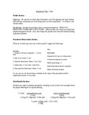 Lab Write Up Template Experiment Title Date Prelab Section Objective Be Specific On Which