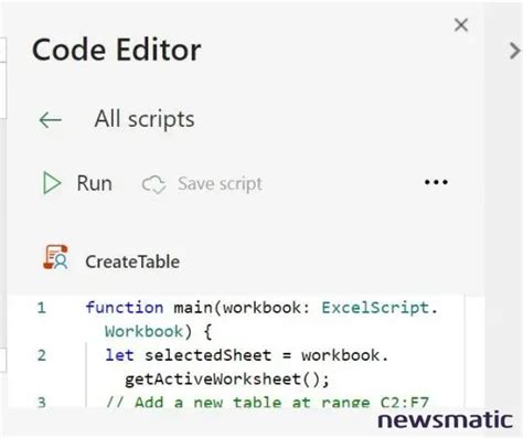 Automatiza Tareas En Excel Para La Web Con Office Scripts Newsmatic