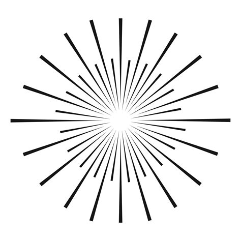 Sunburst Vector Black Color 10513543 Vector Art At Vecteezy