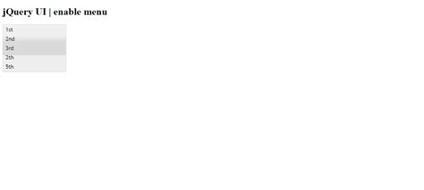 如何启用 Jquery Ui 菜单？ 码农参考