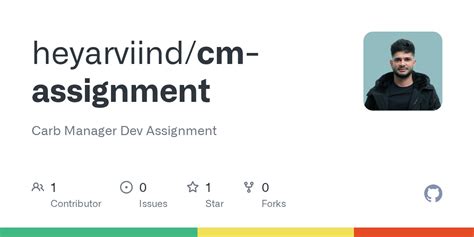 Github Heyarviindcm Assignment Carb Manager Dev Assignment