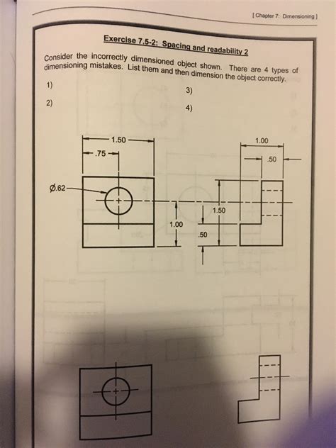 Solved Chapter Dimensioning Exercise Spacing Chegg