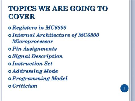 Motorola Microprocessor Ppt