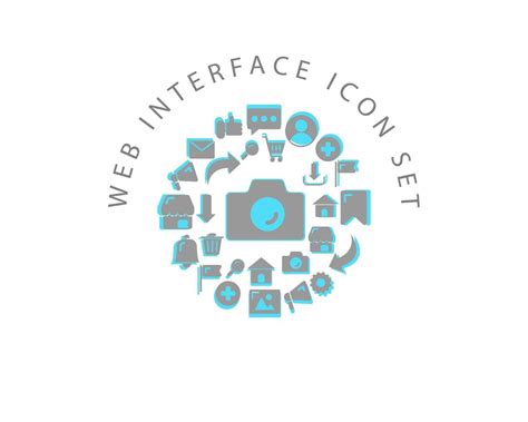 Web Interface Icon Set Design On White Background 10728344 Vector Art At Vecteezy