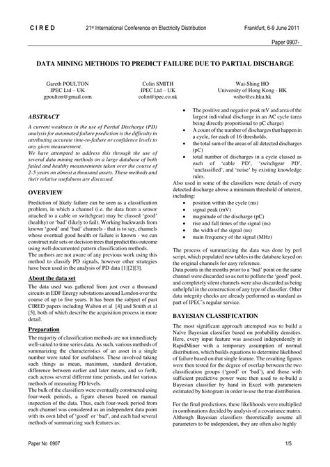 About Partial Discharge Ipec