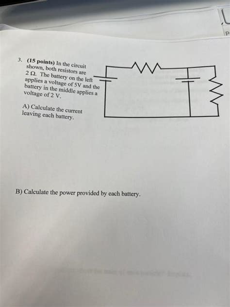 solved 3 15 points in the circuit shown both resistors