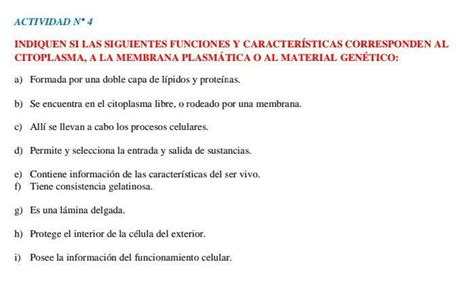 INDIQUEN SI LAS SIGUIENTES FUNCIONES Y CARACTERÍSTICAS CORRESPONDEN AL